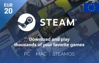 Tarjeta de Regalo Steam Europe 20 EUR | Crédito de Juego Instantáneo